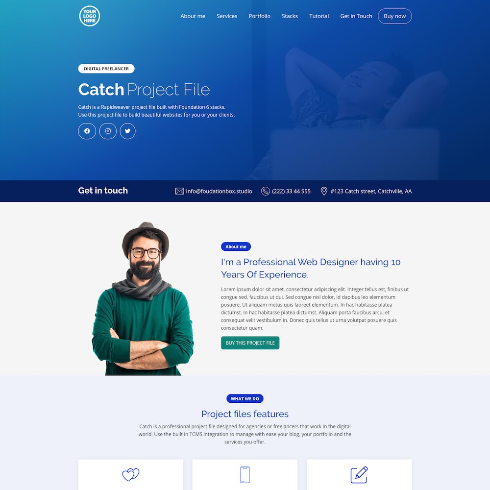 Catch | Project file for Rapidweaver